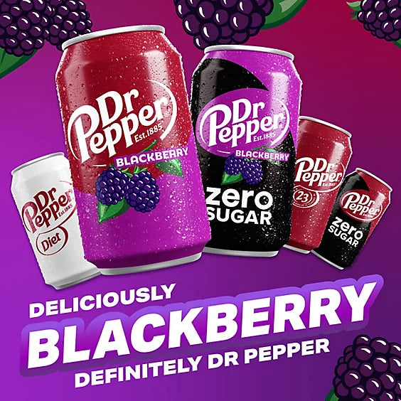 Dr Pepper Blackberry, 12 Oz. Cans, 24 Pack