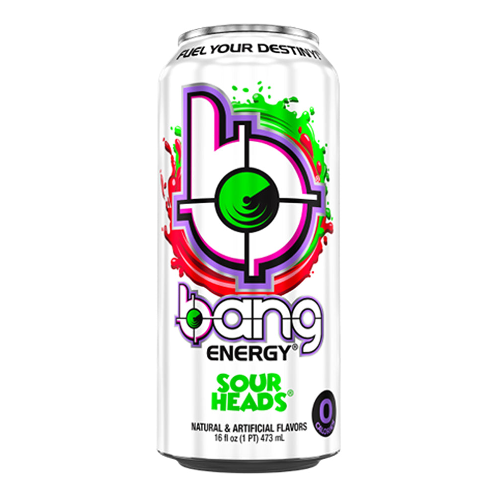 BANG Energy Sour Heads, 16 Oz. Cans, 12 Pack