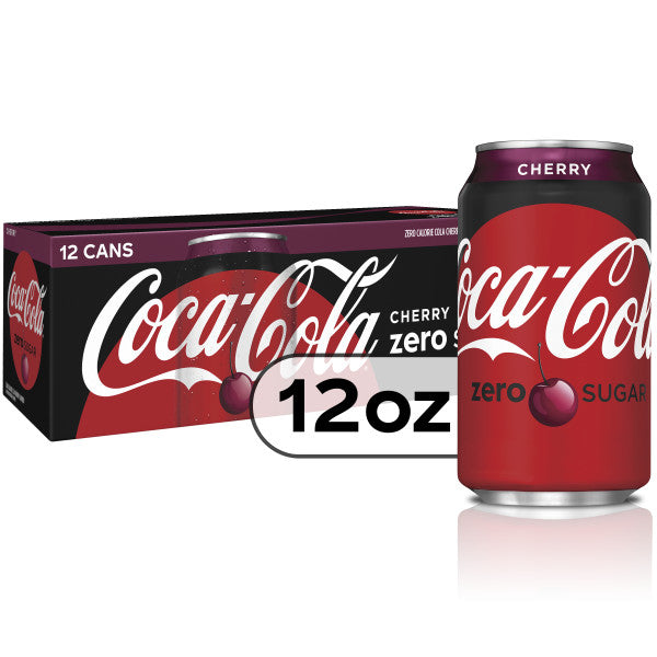 Coca-Cola Cherry Zero, 12 Oz. Cans, 24 Pack