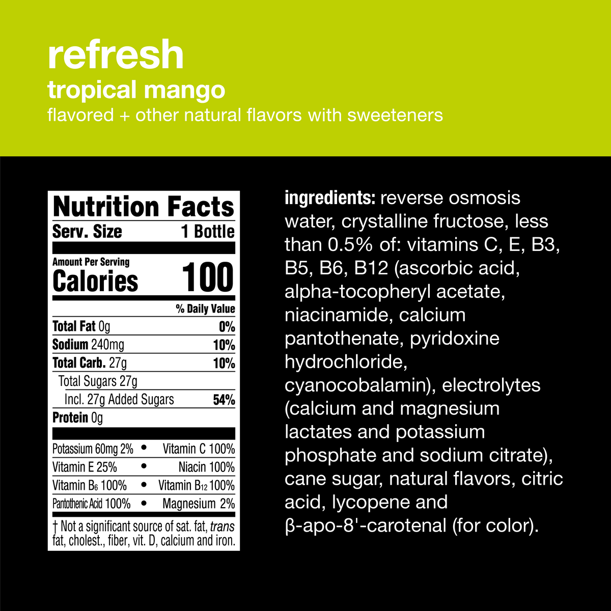 Vitaminwater Refresh, 20 Oz. Bottles, 12 Pack